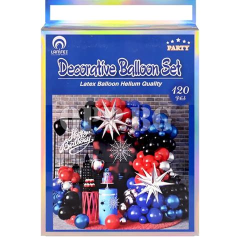 Opp Bg Огромен комплект балони и аксесоари за декорация 120 части