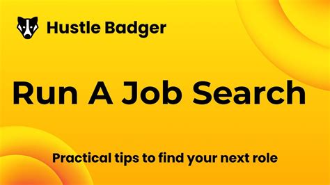 Job Search Class Nailing Job Hunting Hustle Badger