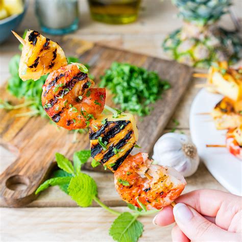 Grilled Shrimp Pineapple Kabobs For Tropical Clean Eating Bliss