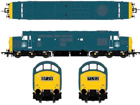 Accurascale Oo Acc2610 Br D6992 Class 37 0 Diesel Locomotive Br Rail Blue Pre Tops Number