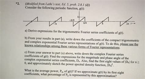 Solved Reconsider The Waveform Shown In Problem Above Chegg Com
