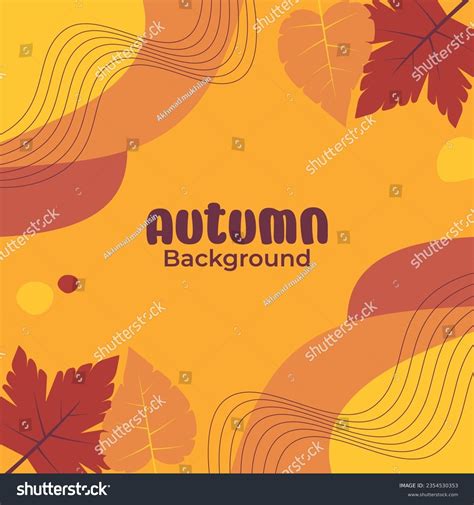 Wave Pattern Autumn Background Leaf Ornament Stock Vector Royalty Free