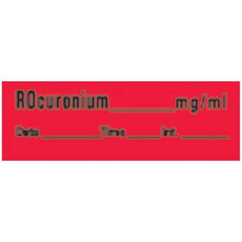 Precision Dynamics Formerly Pdc Timemed An 95 Tracrium Syringe Labels