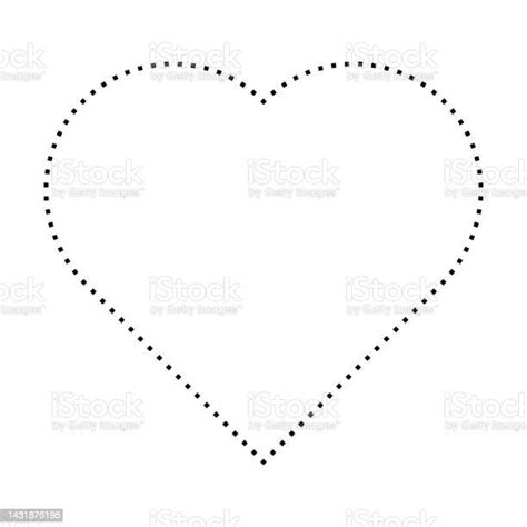 Heart Shape Dotted Symbol Icon Vector For Creative Graphic Design Ui Element Stock Illustration