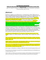 Understanding Sex Differences In Schizophrenia Course Hero