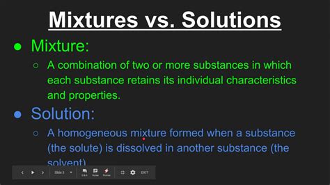 Mechanical Mixture Vs Solution