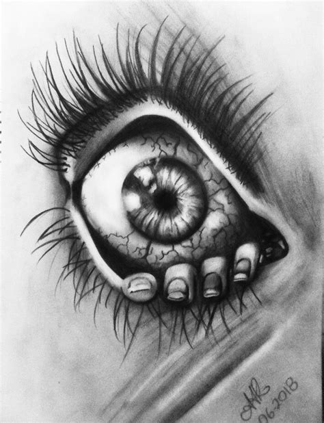 Scary Eyes Drawing