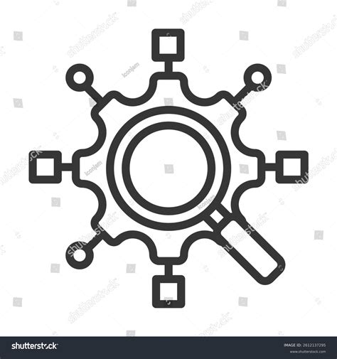 Algorithm Icon Vector Illustration Outline Stock Vector Royalty Free