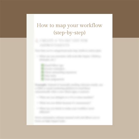 Workflow Mapping Guide Etsy