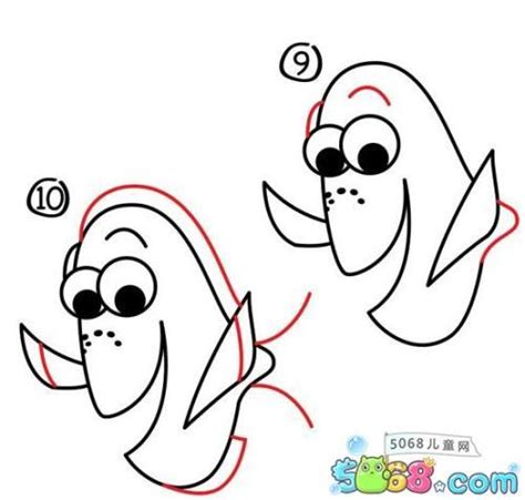 多莉鱼简笔画 简笔画图片大全 普车都