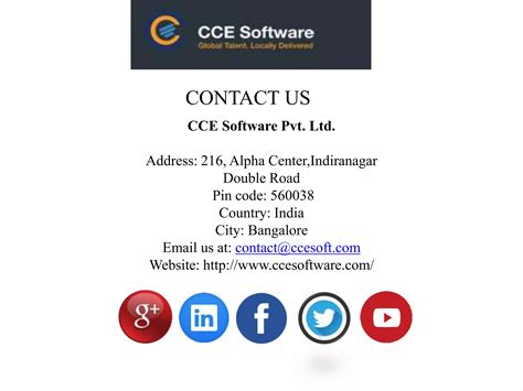 Welcome To Cce Software Pvt Ltd Ppt