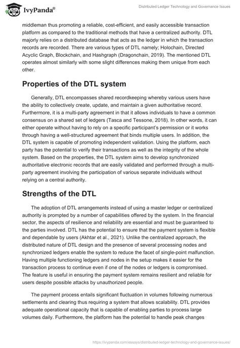 Distributed Ledger Technology And Governance Issues 3059 Words Essay