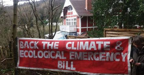 Gloucestershire Environmentalists Display Banners By Sex Education Chalet Gloucestershire Live