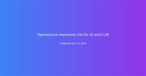 Opensource Awesome List For Ai And Llm Essa Mamdani