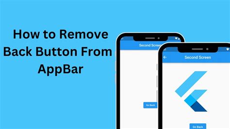 How To Remove Back Button From Appbar In Flutter Remove Back Button From Appbar Youtube