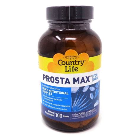 Country Life Prosta Max A Unique Prostate Support Blend For Men