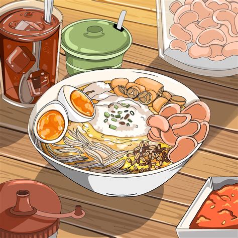 Download Asian Anime Food Ramen Wallpaper