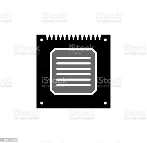 그래픽 및 웹 디자인배경에 컴퓨터 칩 관련 아이콘 간단한 그림 웹 사이트 버튼 또는 모바일 앱에 대한 인터넷 개념 기호입니다 Cpu에 대한 스톡 벡터 아트 및 기타 이미지