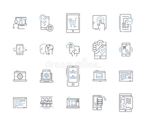 Internet And Gadjets Outline Icons Collection Gadgets Internet Technology Devices
