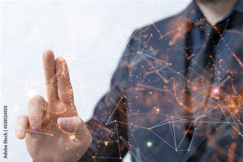 Abstract Network Of Physical Devices On The Internet Using A Network Connection With Statistics