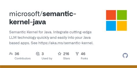 Github Microsoftsemantic Kernel Java Semantic Kernel For Java Integrate Cutting Edge Llm