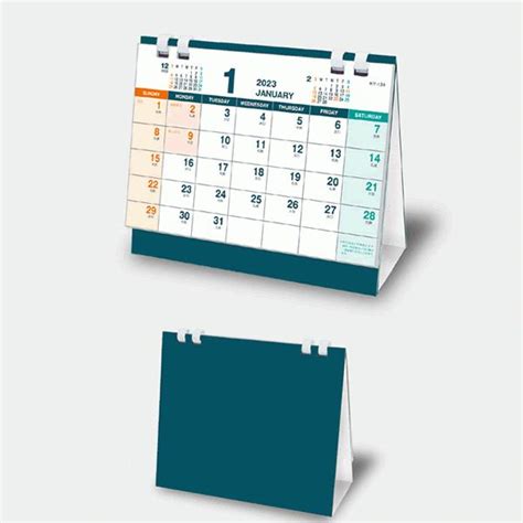 卓上カレンダー プラリングカレンダー Ky 134（名入れ） 50〜99冊のご購入時 Ky 134 50えんぴつはうすの販促グッズエース