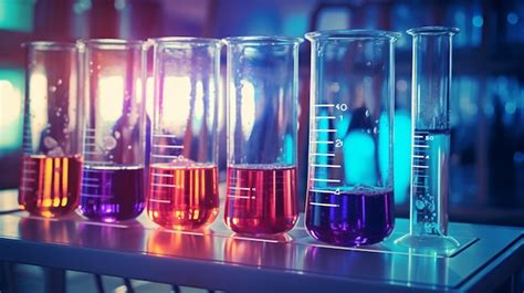 Premium Photo Science Laboratory Test Tubes Lab Equipment For