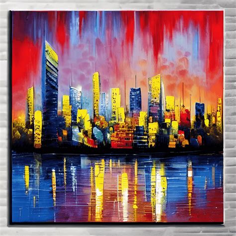 Abstract Cityscape Wall Art · Creative Fabrica