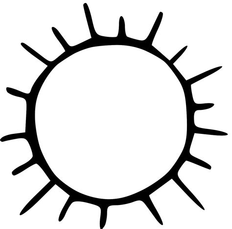 Sun Clip Art Black And White Clipart Best