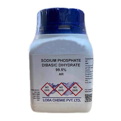 Sodium Phosphate Dibasic Dihydrate 97 Extra Pure 500gm Loba India