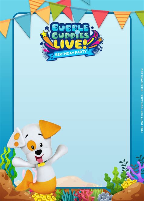 Bubble Guppies Blank Invitations