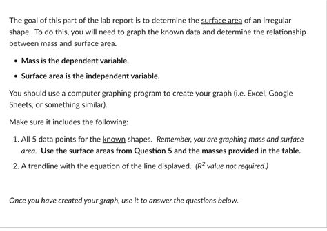 Solved Using Your Graph Determine The Surface Area Of The Chegg