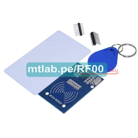 módulo rfid rc522 13 56 mhz 6cm escritura y lectura incluye tag tipo llavero y tarjeta mtlab