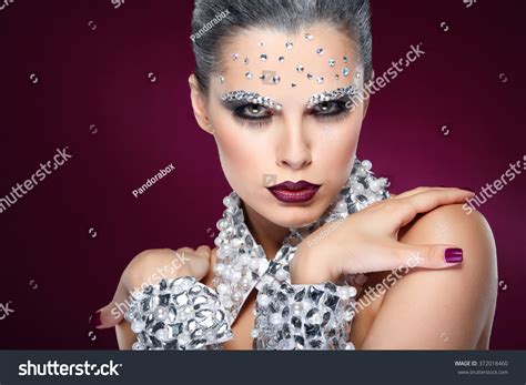 Portrait Sexual Beautiful Girl Strasses On Stock Photo Edit Now