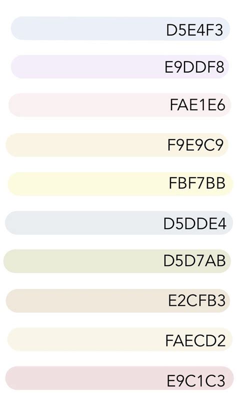 Zebra Mildliner Hex Codes For The New Gentle And Natural Color Sets Rgoodnotes