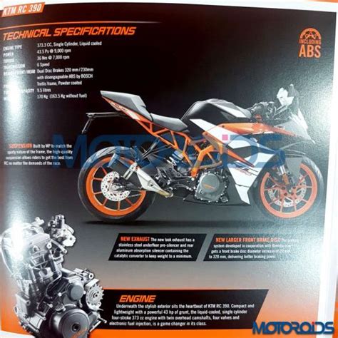 2017 Ktm Rc200 And Rc390 Brochure Leaked Team Bhp