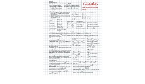 Calculus 2 Formula Sheet