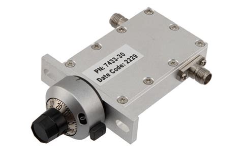 0 To 30 DB Variable Attenuator SMA Female To SMA Female Rated To 5 Watts From 7 GHz To 10 GHz
