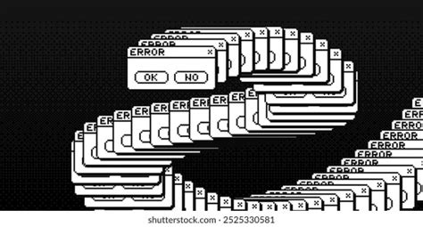 Critical Error Warning Popup Message Vintage Stock Vector Royalty Free