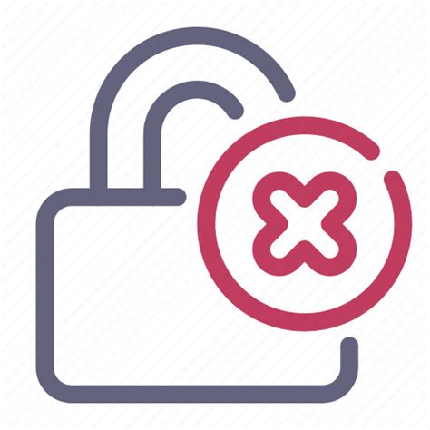 Lock Security Delete Icon Download On Iconfinder