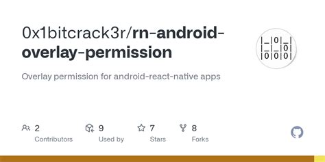 github 0x1bitcrack3r rn android overlay permission overlay permission for android react