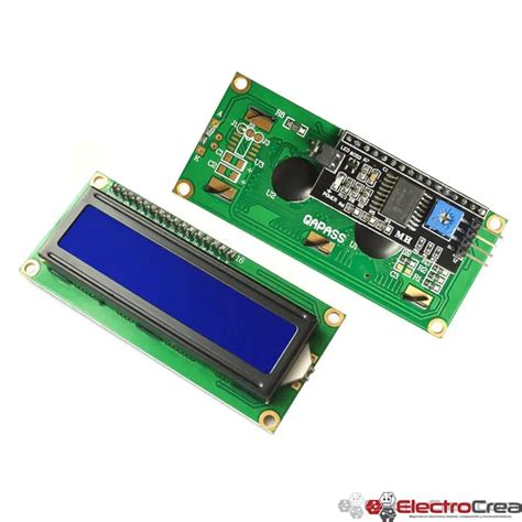 i2c 1602 azul display lcd 16x2 módulo serial i2c soldado electrocrea