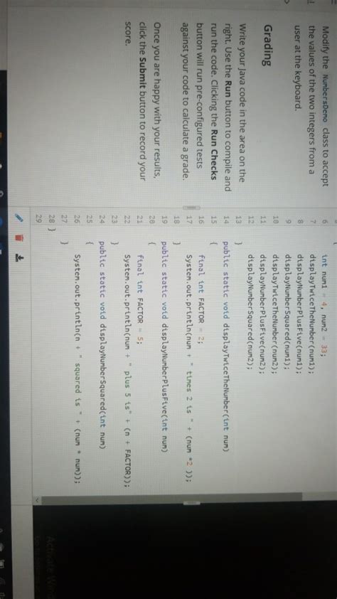 Solved Instructions Numbersdemo2java Terminal 1 Public