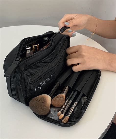 최저가완벽수납완벽정리 투포켓화장품파우치 여행용 데일리 휴대용파우치 메이크업 파우치 멀티파우치 메이크업케이스 화장품보관 뷰티파우치 방수파우치 생활방수 에이블리