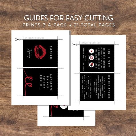 Printable Sex Card Game For Couples Intimate Card Game Anniversary