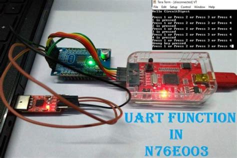Serial Communication With Nuvoton N76e003 Using Uart