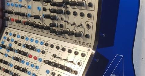 Matrixsynth Serge Modular Synthesizer W Blue Acrylic Side Panel Stand