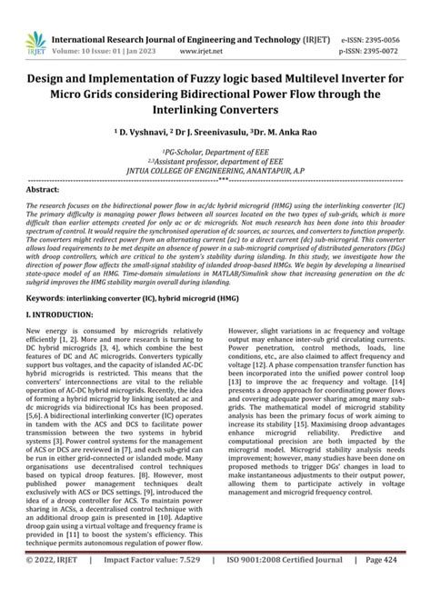 Design And Implementation Of Fuzzy Logic Based Multilevel Inverter For Micro Grids Considering