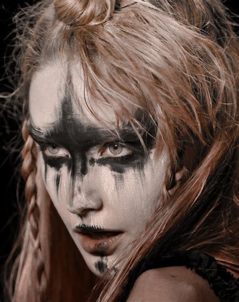 Viking Black Eye Makeup Dark Viking Makeup Fantasy Makeup Tribal Makeup