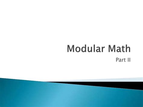 Ppt Modular Math Powerpoint Presentation Free Download Id2620248
